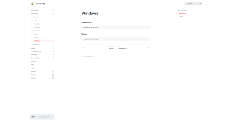 FACE Fusion的安装与使用方法——详解篇